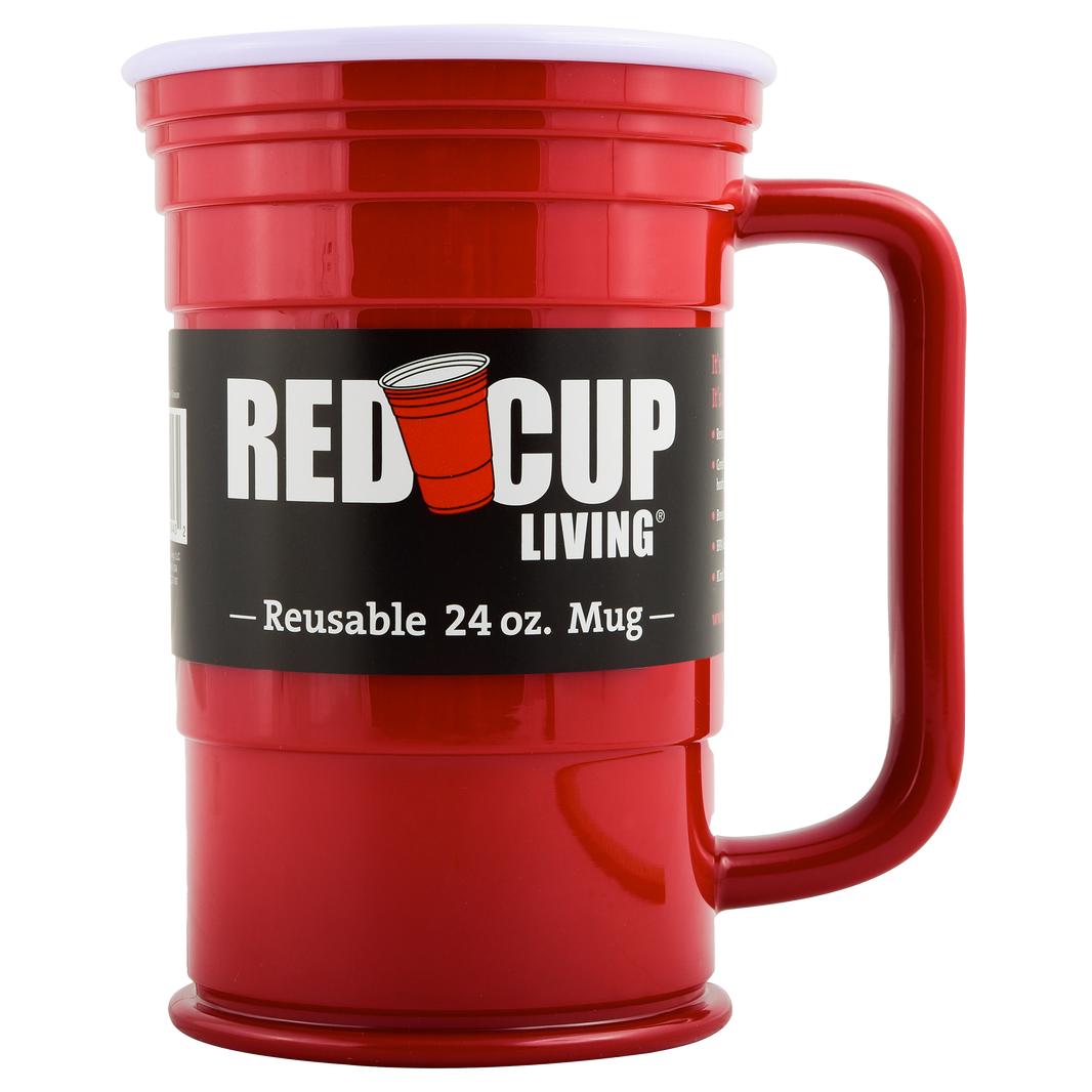 24oz Reusable Plastic Beer Mugs | Durable & Unbreakable, BPA Free ...