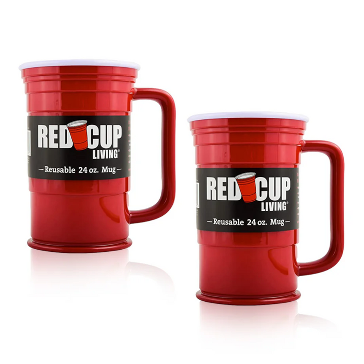 24oz Reusable Plastic Beer Mugs | Durable & Unbreakable, BPA Free ...